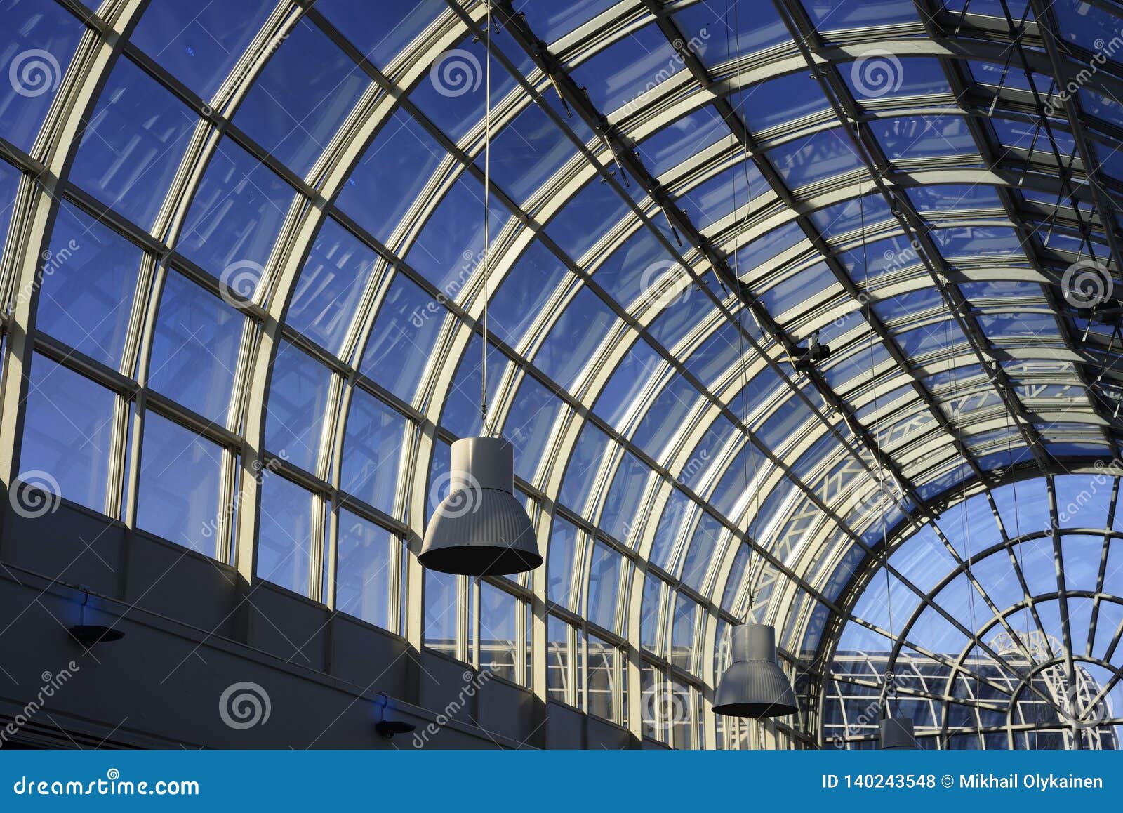 Modern glass arched roof stock photo. Image of modern - 140243548