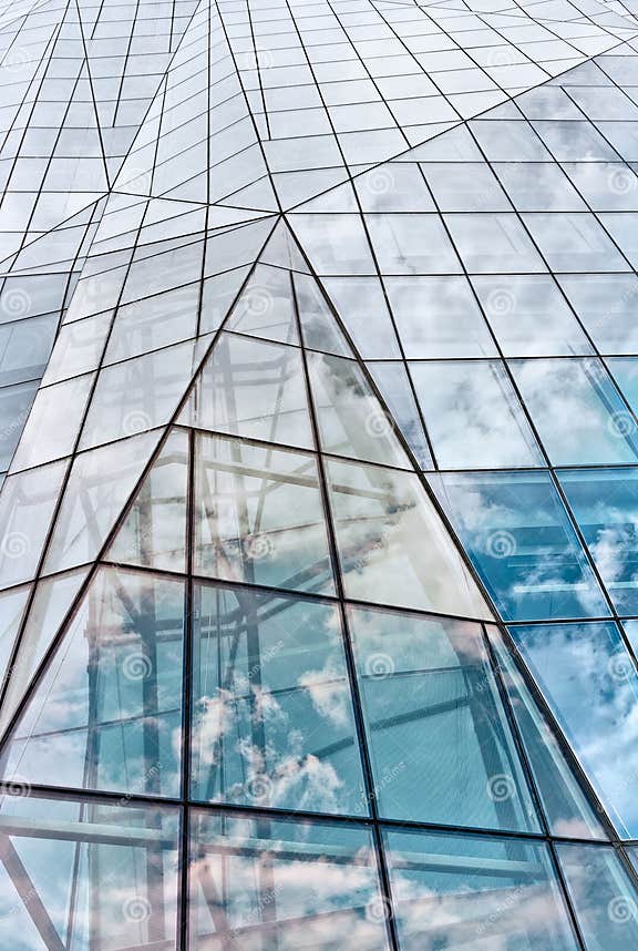 Modern Glass Building in Abstract Stock Photo - Image of gray ...