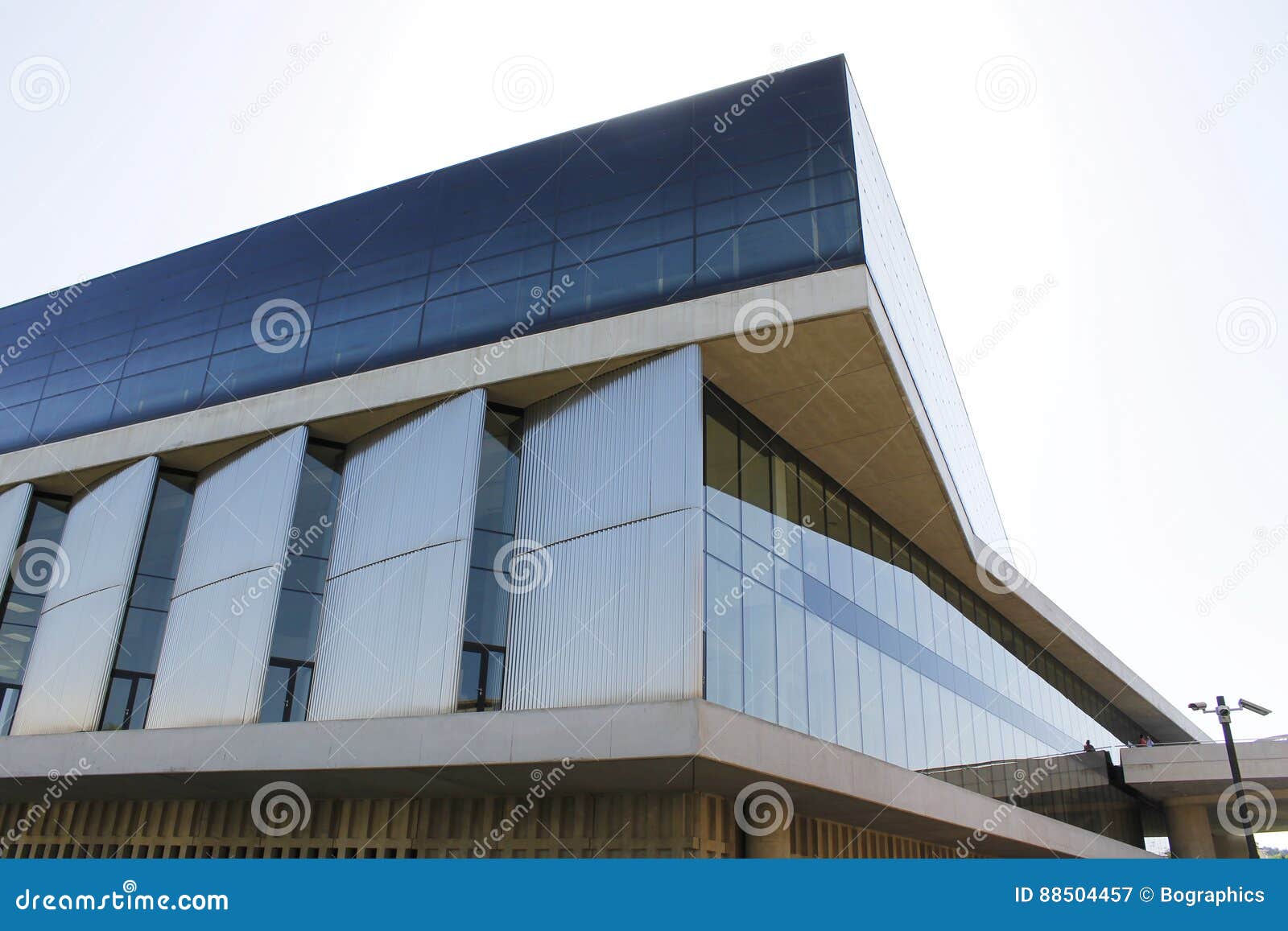 Modern Glass Building Architecture Corner View Stock Image - Image of ...
