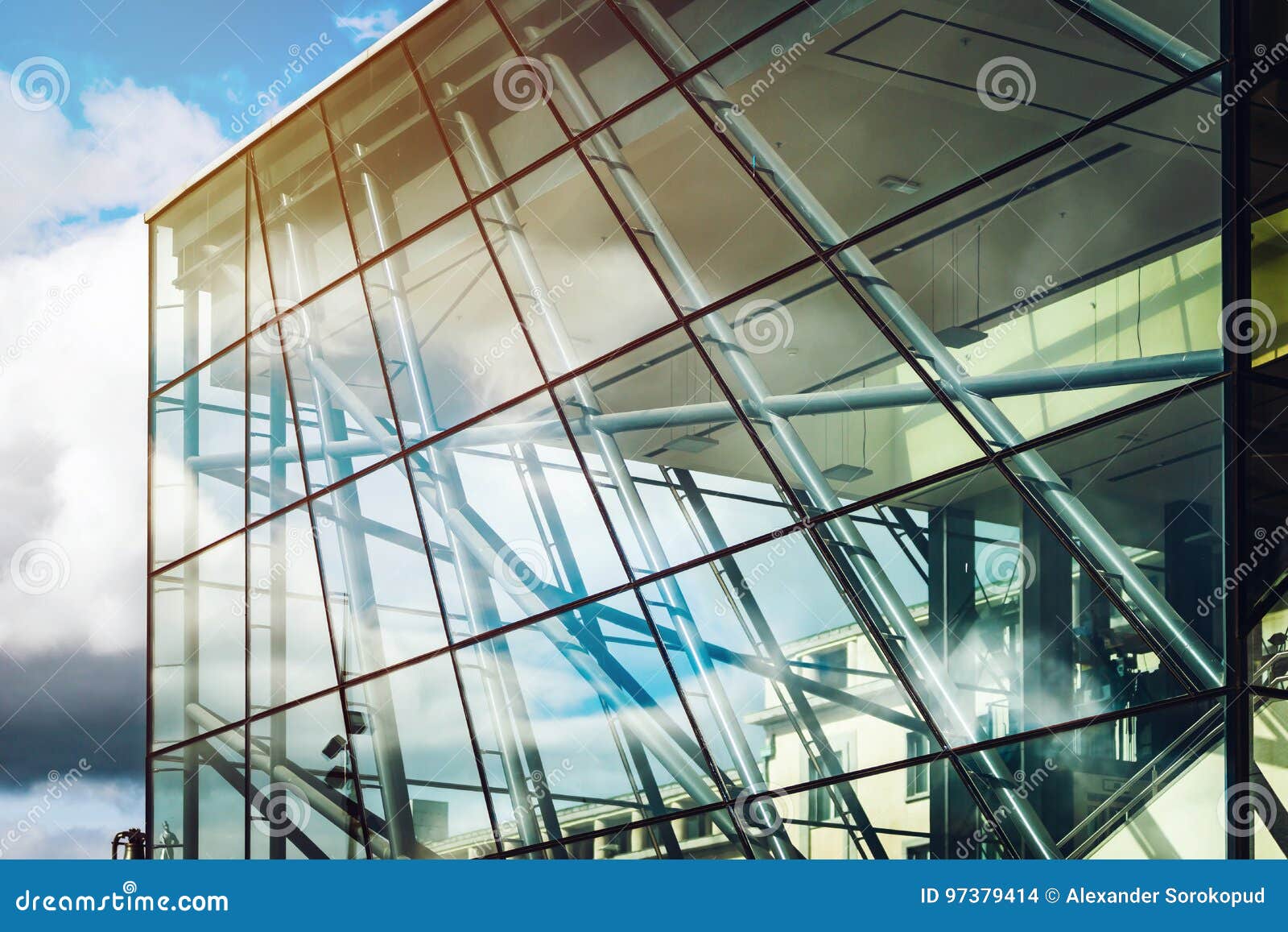Modern Glass Building in Brussels, Architecture Concept Stock Photo ...