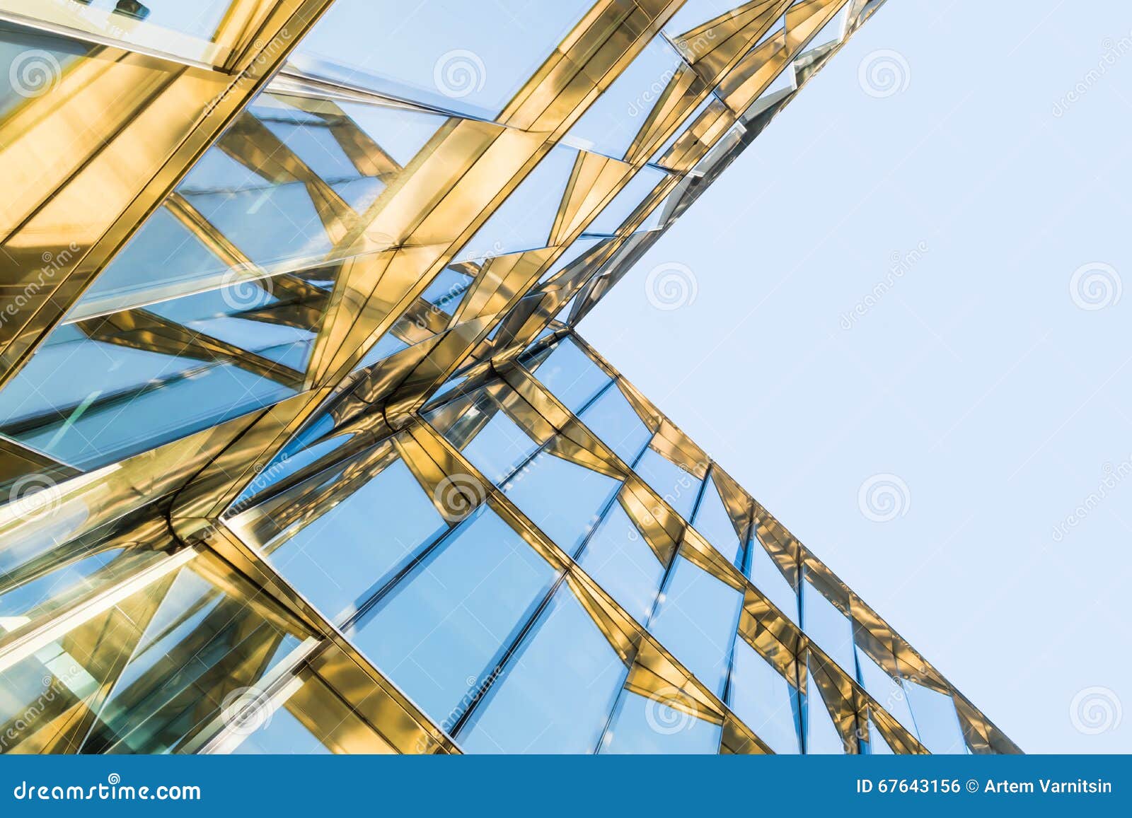 Modern Glass Building in Downtown Stock Photo - Image of window, city ...