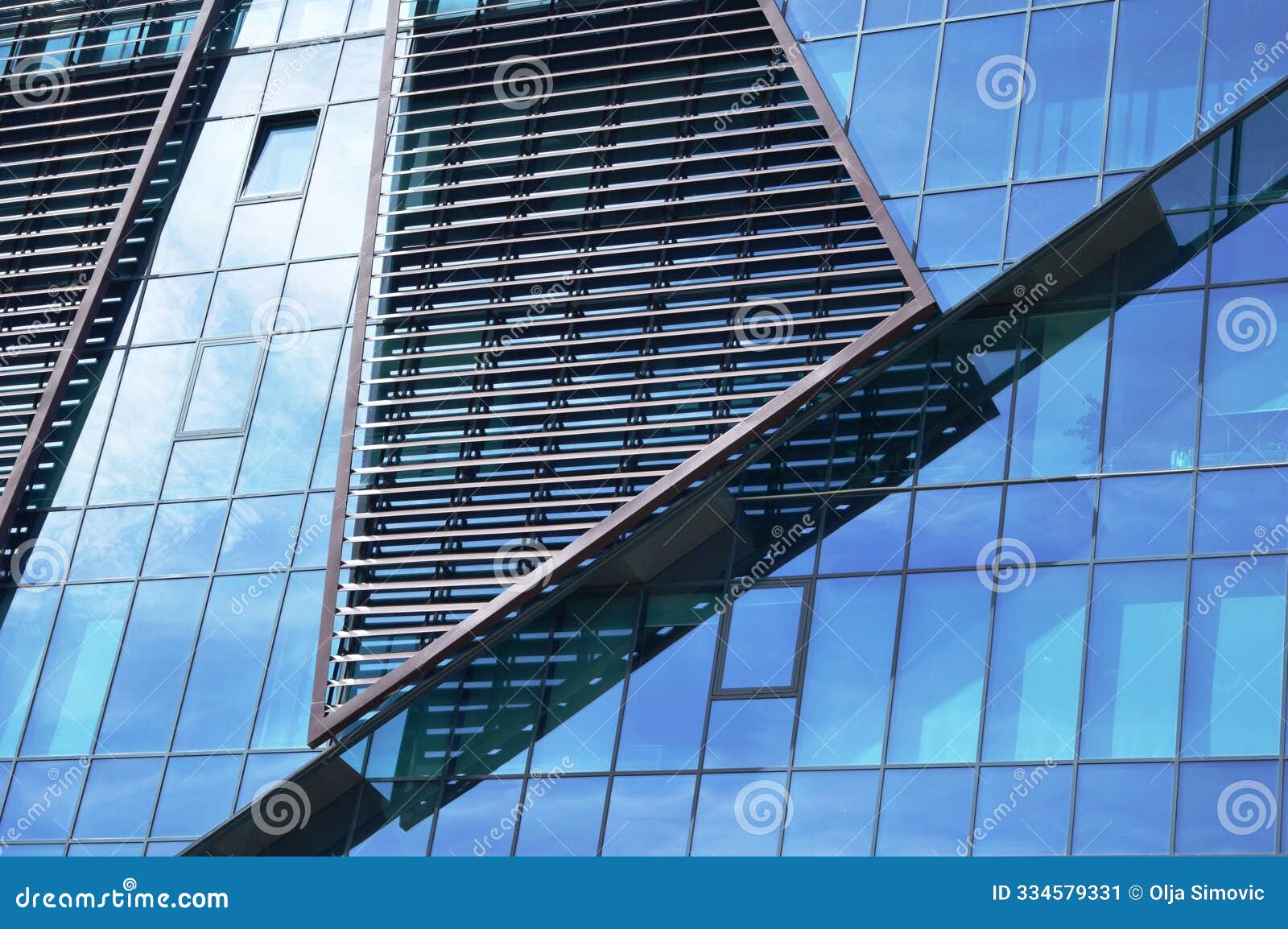 Modern Glass Building Full of Windows Stock Image - Image of landmark ...