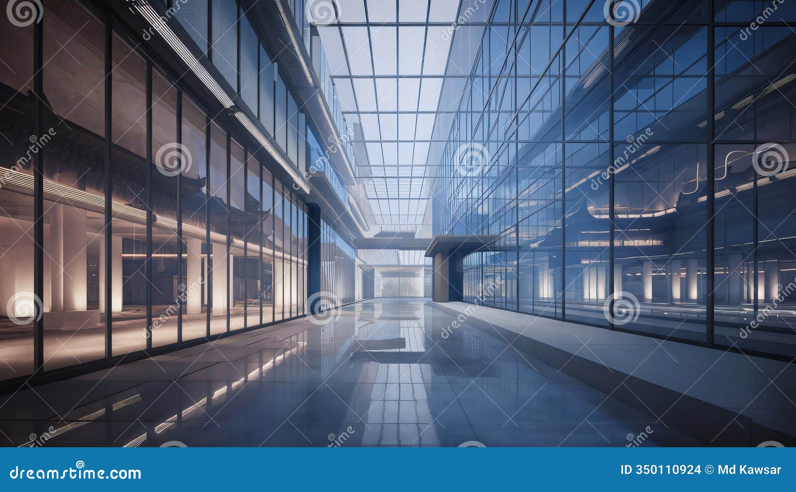 Modern Glass Building Interior, Architectural High Quality Image Stock ...
