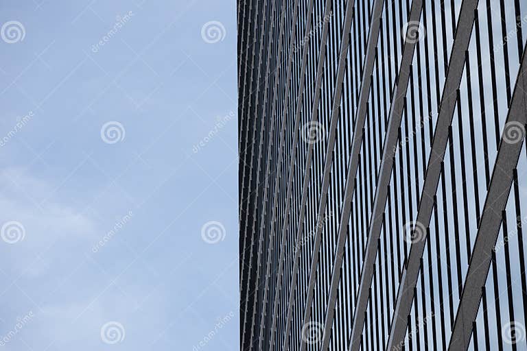 Modern Glass Building Pattern Against Blue Sky Stock Photo - Image of ...
