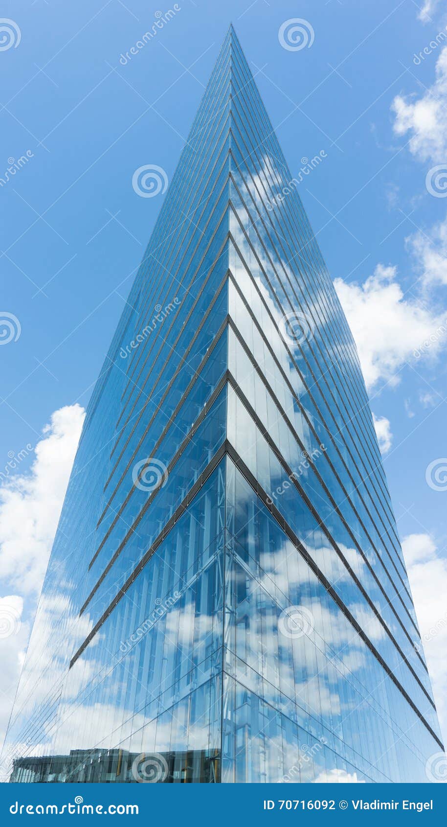 Modern Glass Building Skyscraper in Duesseldorf Blue Sky Editorial ...