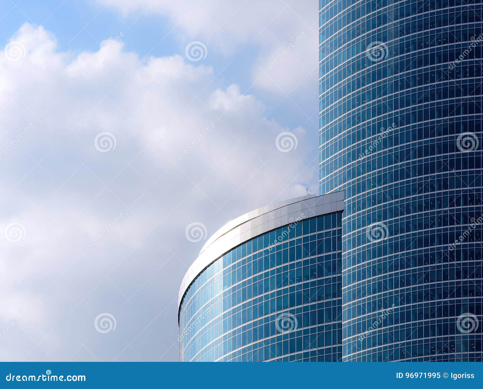 Modern Glass Building Skyscraper Stock Image - Image of blue, pane ...