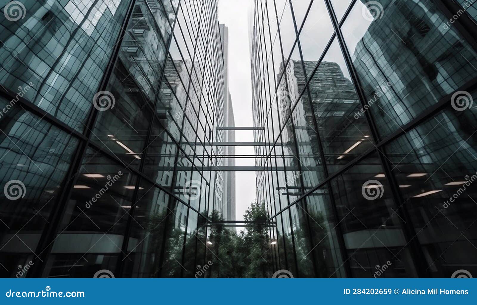 Modern Glass Buildings, Seen from a Bottom Perspective, and the ...