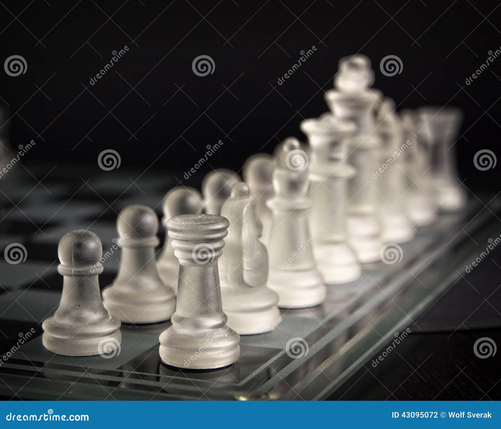 Modern Glass Chess Set stock photo. Image of glass, achievement - 43095072