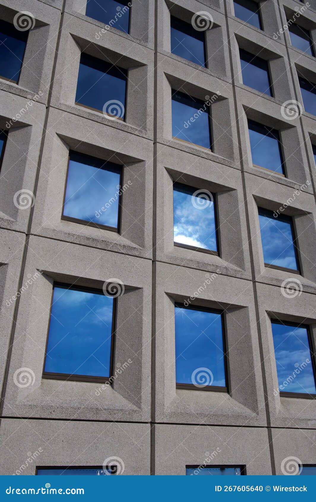 Modern Glass and Concrete Building in Copenhagen Stock Photo - Image of ...
