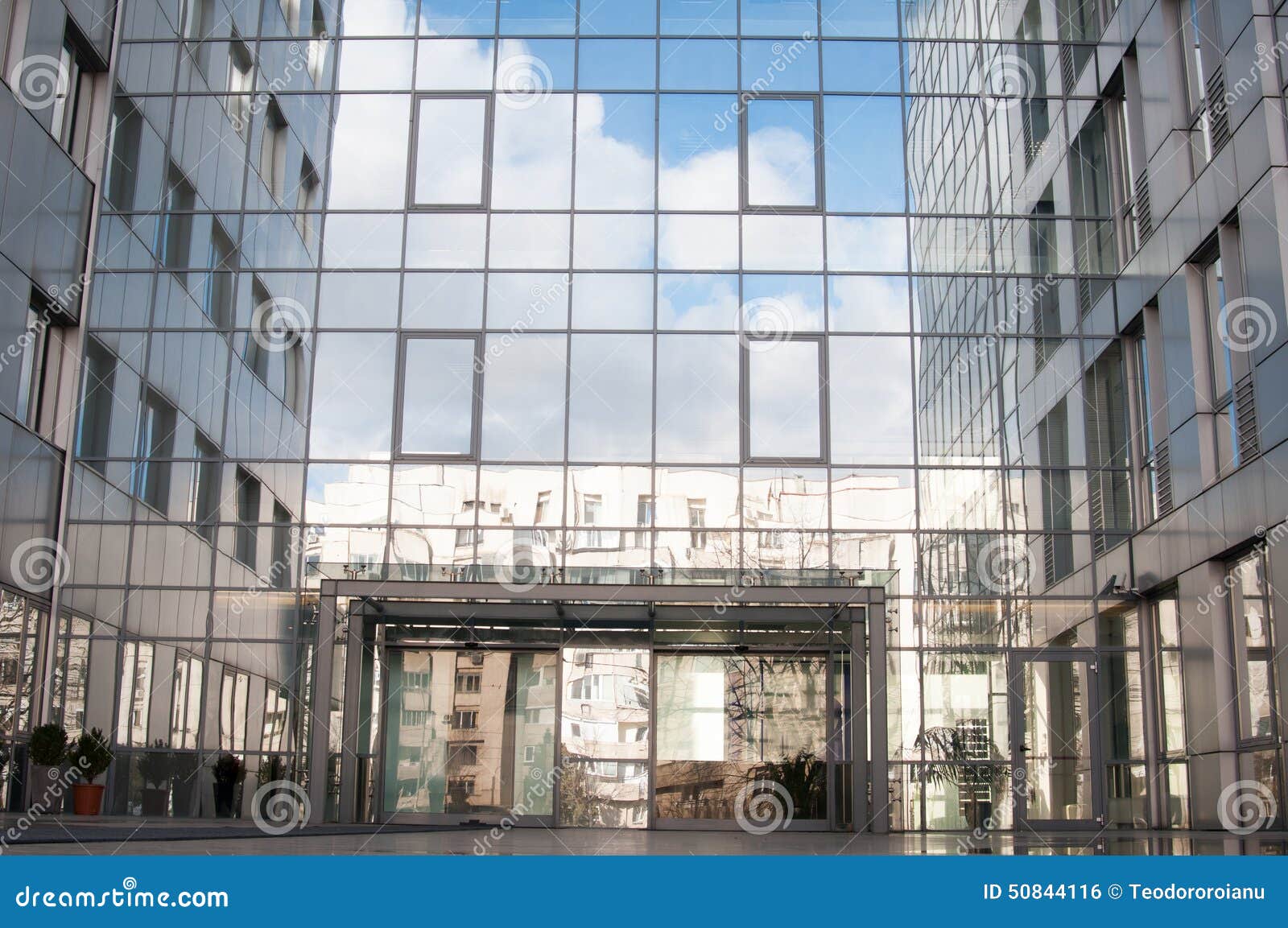 Modern Glass Design Building Stock Photo - Image of style, bucharest ...