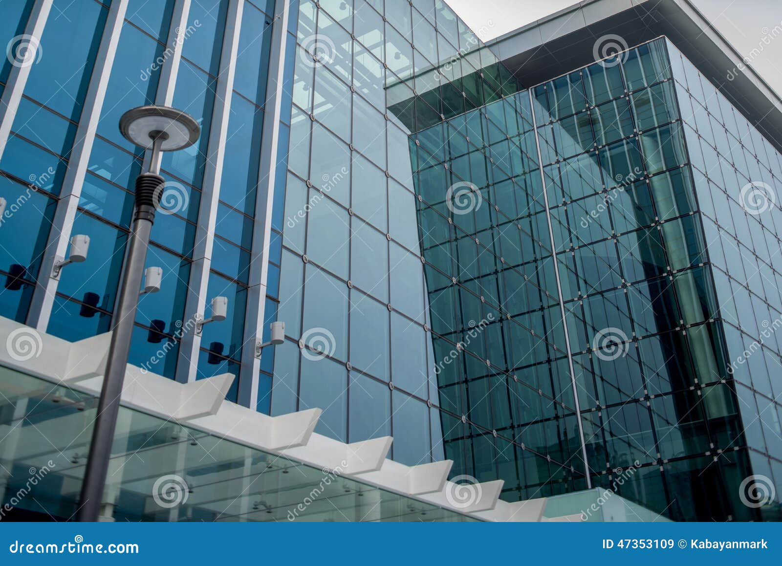 Modern Glass Front Building Low To High Aspect Stock Image - Image of ...