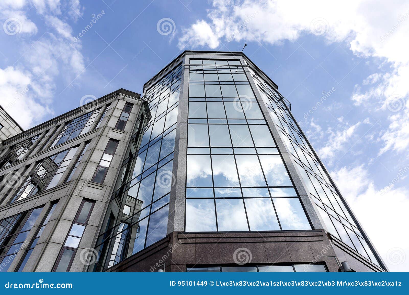 Modern Glass and Marble Office Building Stock Image - Image of downtown ...