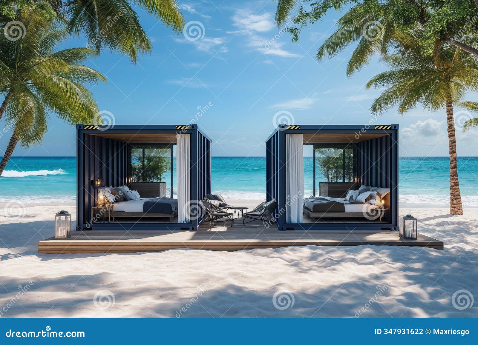 Modern Glass Mini-Homes on the Beach Made from Shipping Containers ...
