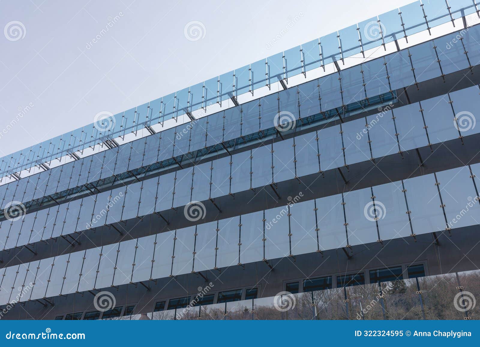 Modern Glass Office Building with Reflective Windows Stock Image ...