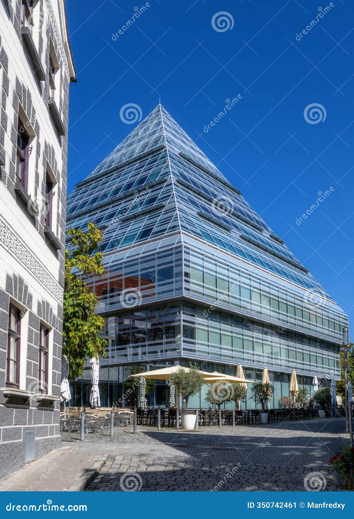 Modern Glass Pyramid in Ulm Editorial Photo - Image of landmark, city ...