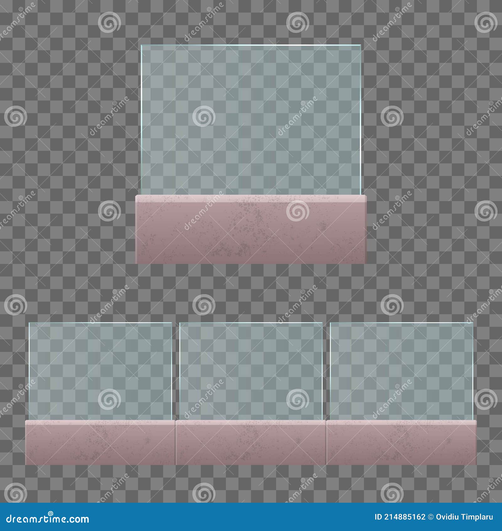 Modern Glass Railing Vector Illustration Isolated Stock Vector ...