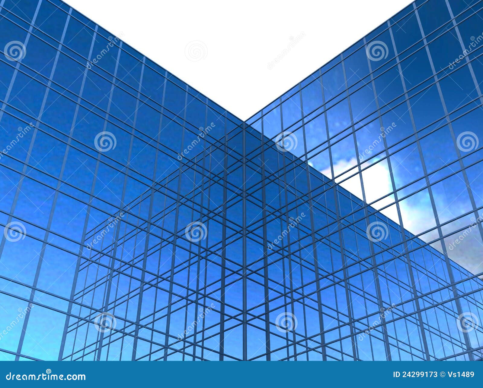 Modern glass skyscrapers stock illustration. Illustration of business ...
