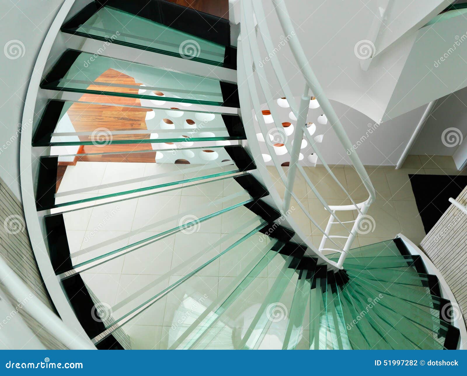 Modern Glass Spiral Staircase Stock Photo - Image of curve, department ...