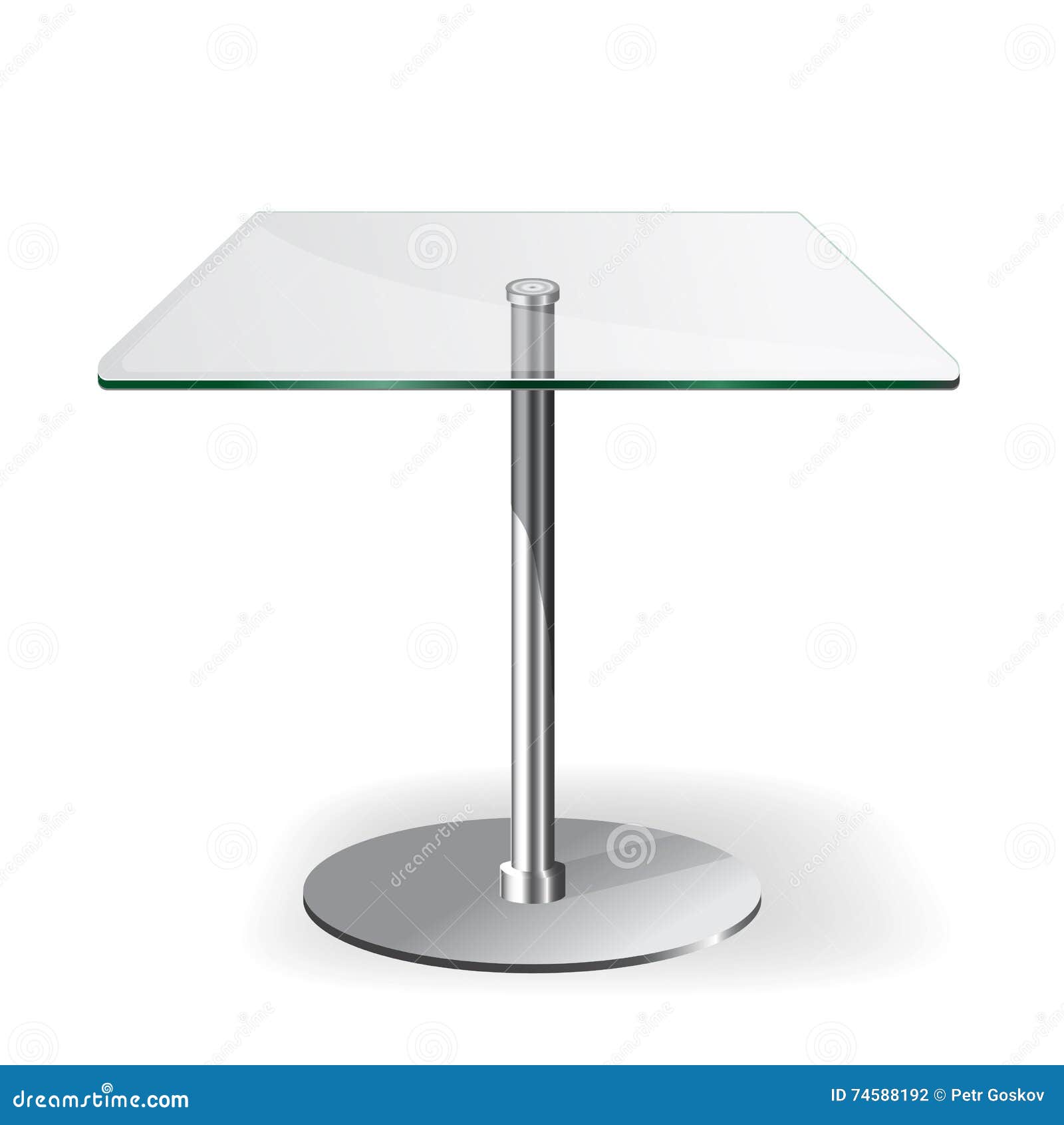 Modern glass table stock vector. Illustration of decorative - 74588192