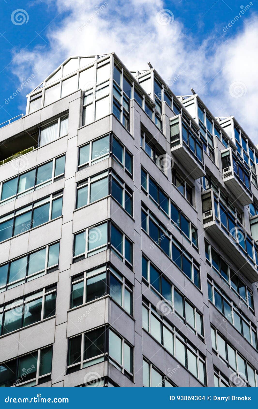 Modern Glass Tower in Seattle Stock Photo - Image of exterior ...