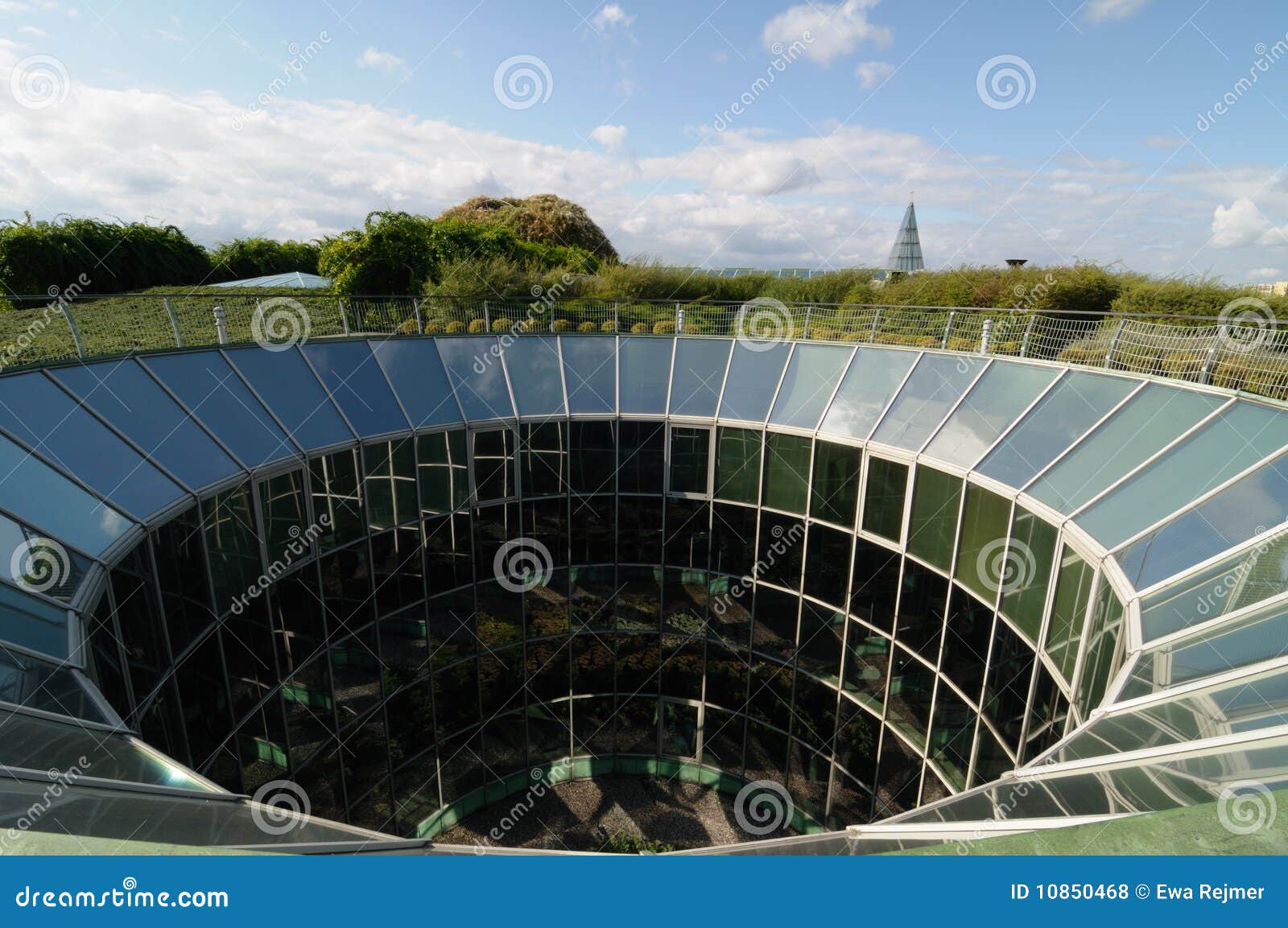 Modern Glass Well stock photo. Image of facade, architecture - 10850468