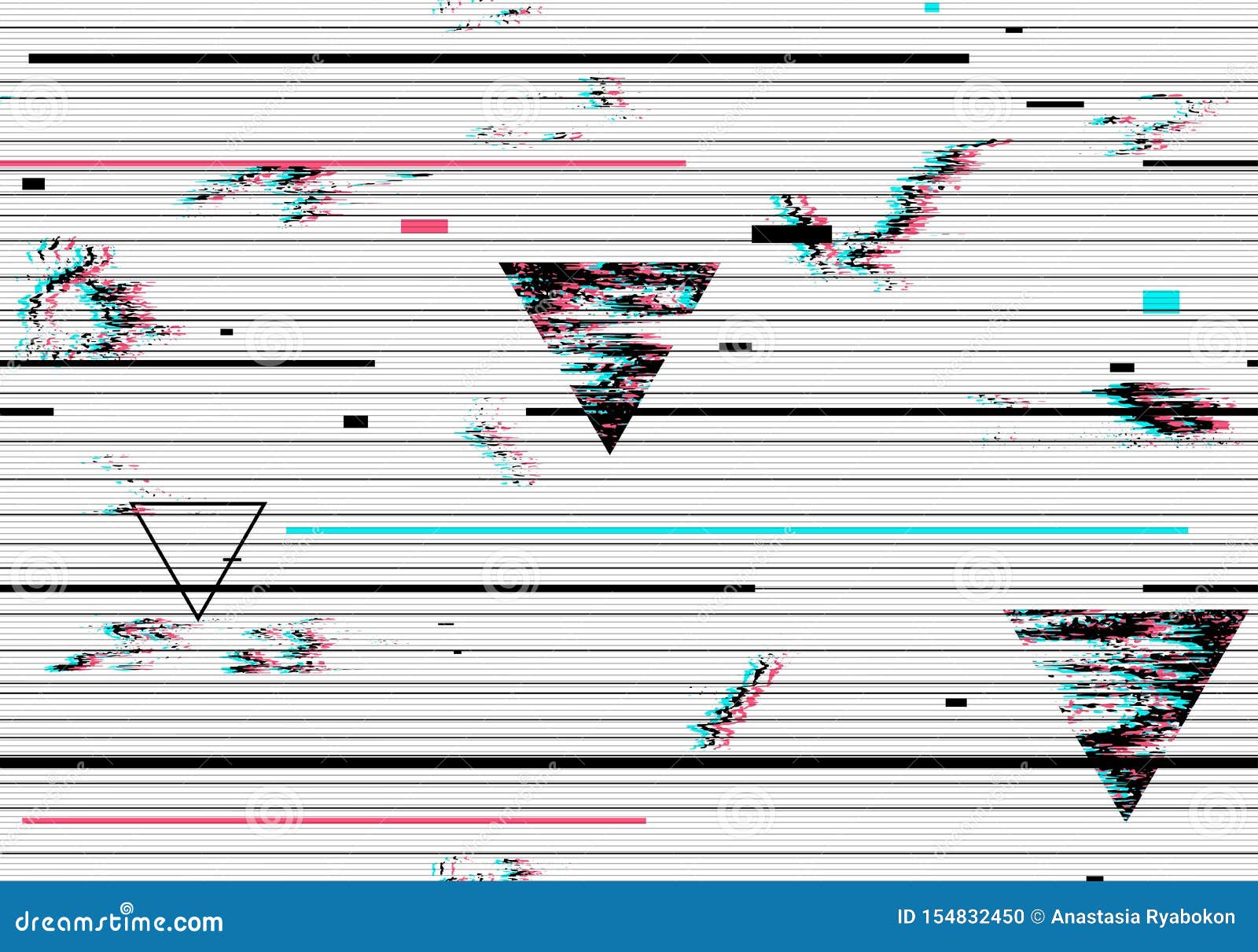 Modern Glitch Art Abstract Seamless Pattern Stock Vector - Illustration ...