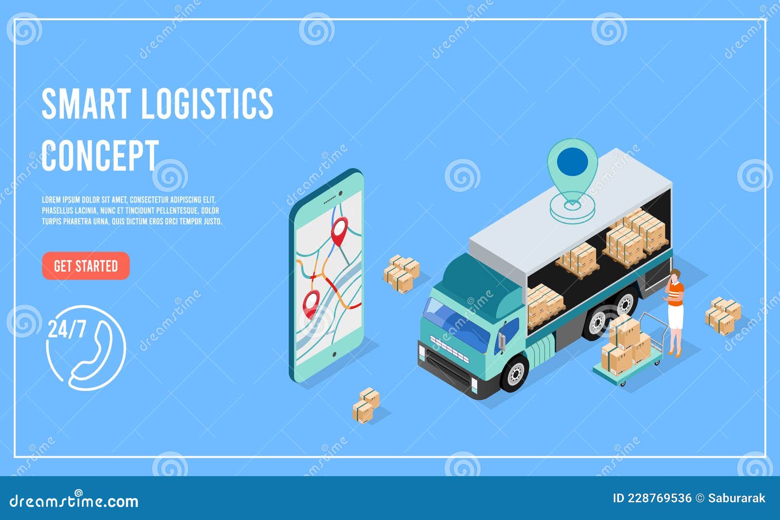 Modern Global Logistic Service Isometric Concept with Export, Import ... Modern Global Logistic Service Isometric Concept with Export, Import ...
