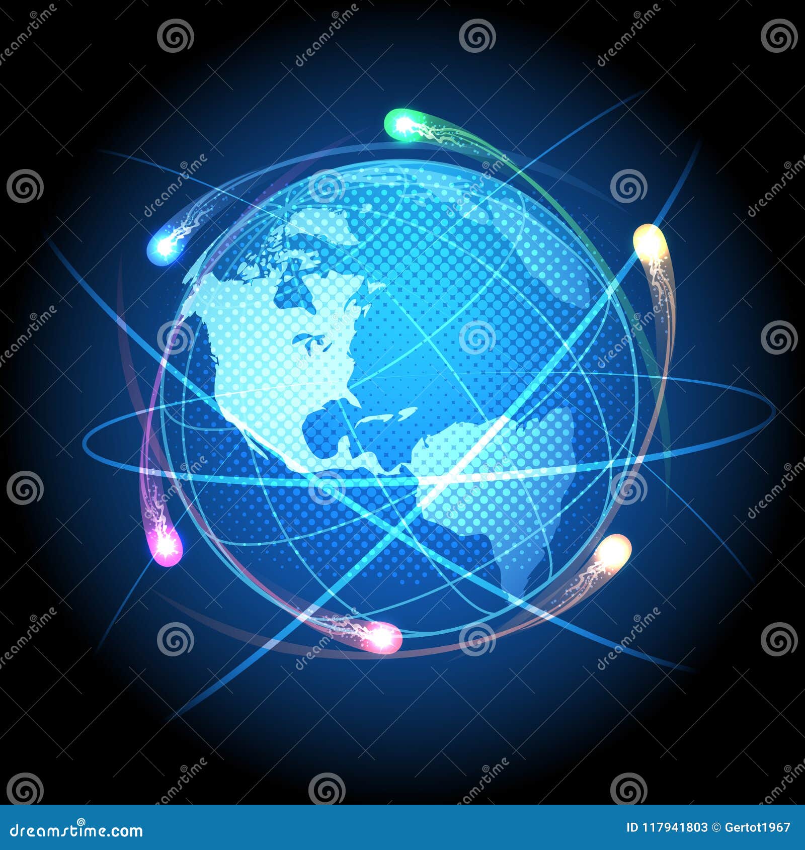 Modern Globe Concept Illustration Stock Vector - Illustration of ...