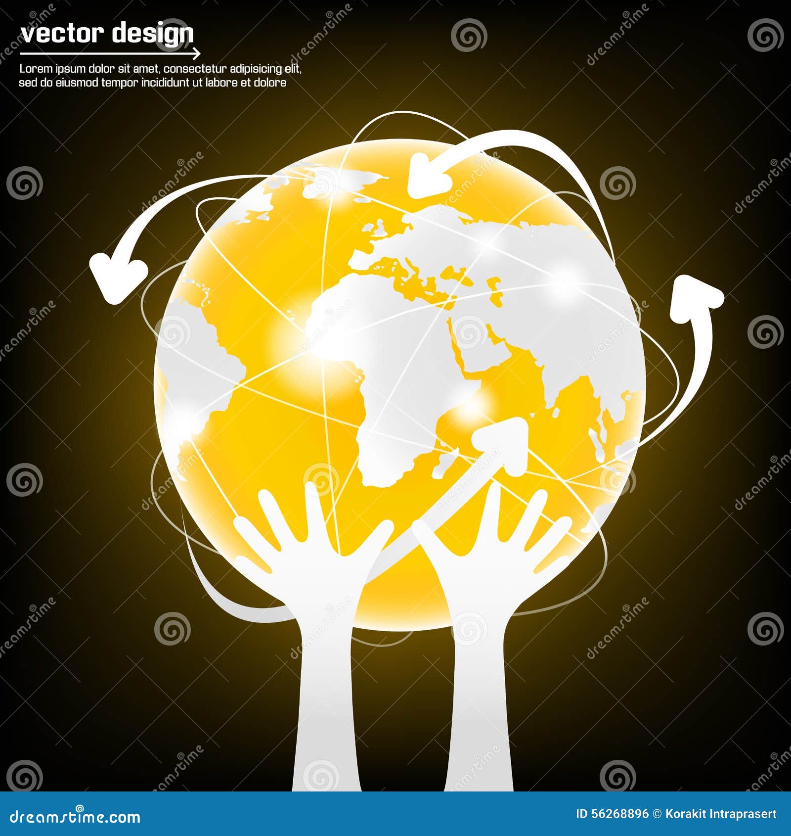 Modern Globe Connections Network Design Stock Vector - Illustration of ...