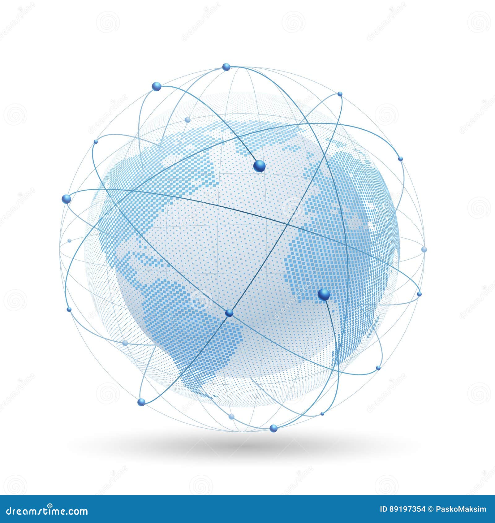 Modern Globe Network. Vector Stock Vector - Illustration of network ...