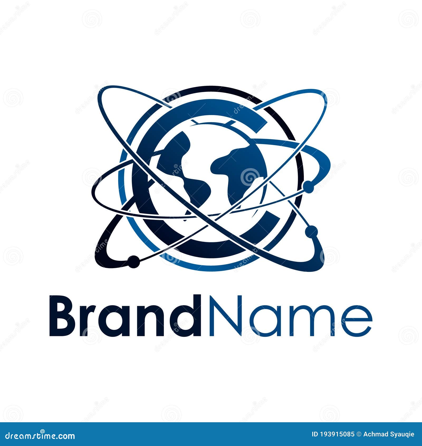 Modern Globe Orbit Creative Logo Concept Stock Vector - Illustration of ...