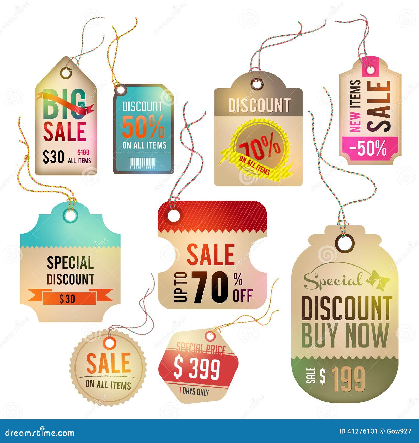 Modern Glossy Brown Tag and Labels Design with Sam Stock Vector ...