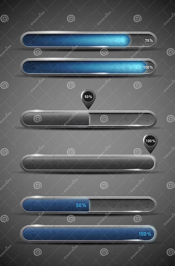 Modern glossy loading bars stock vector. Illustration of glossy - 26473322