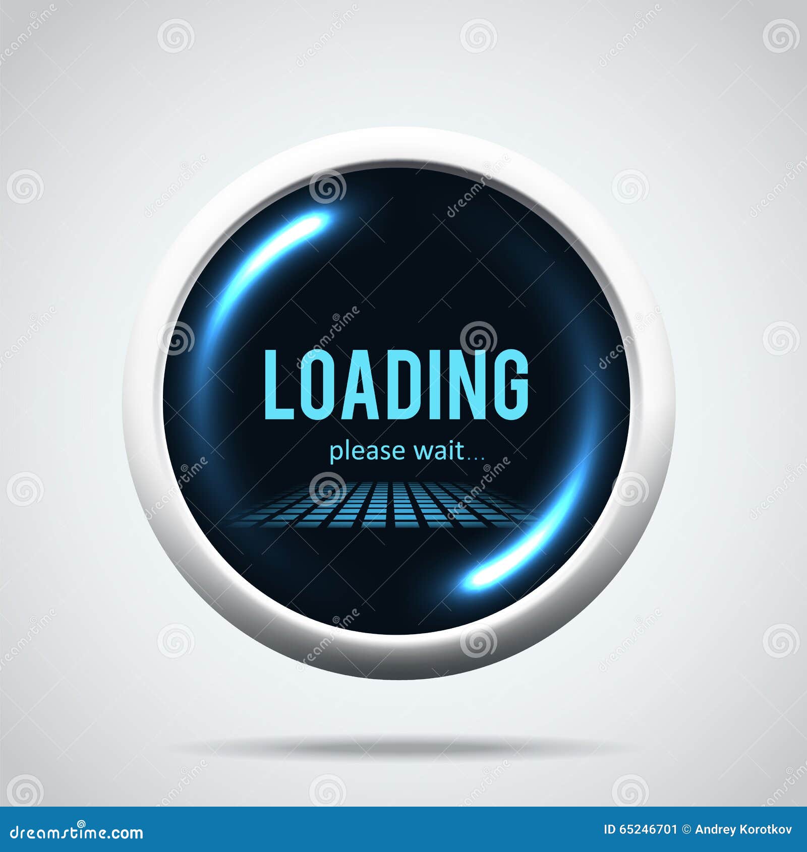 Modern Glowing Progress Loading Bar Stock Vector - Illustration of grey ...