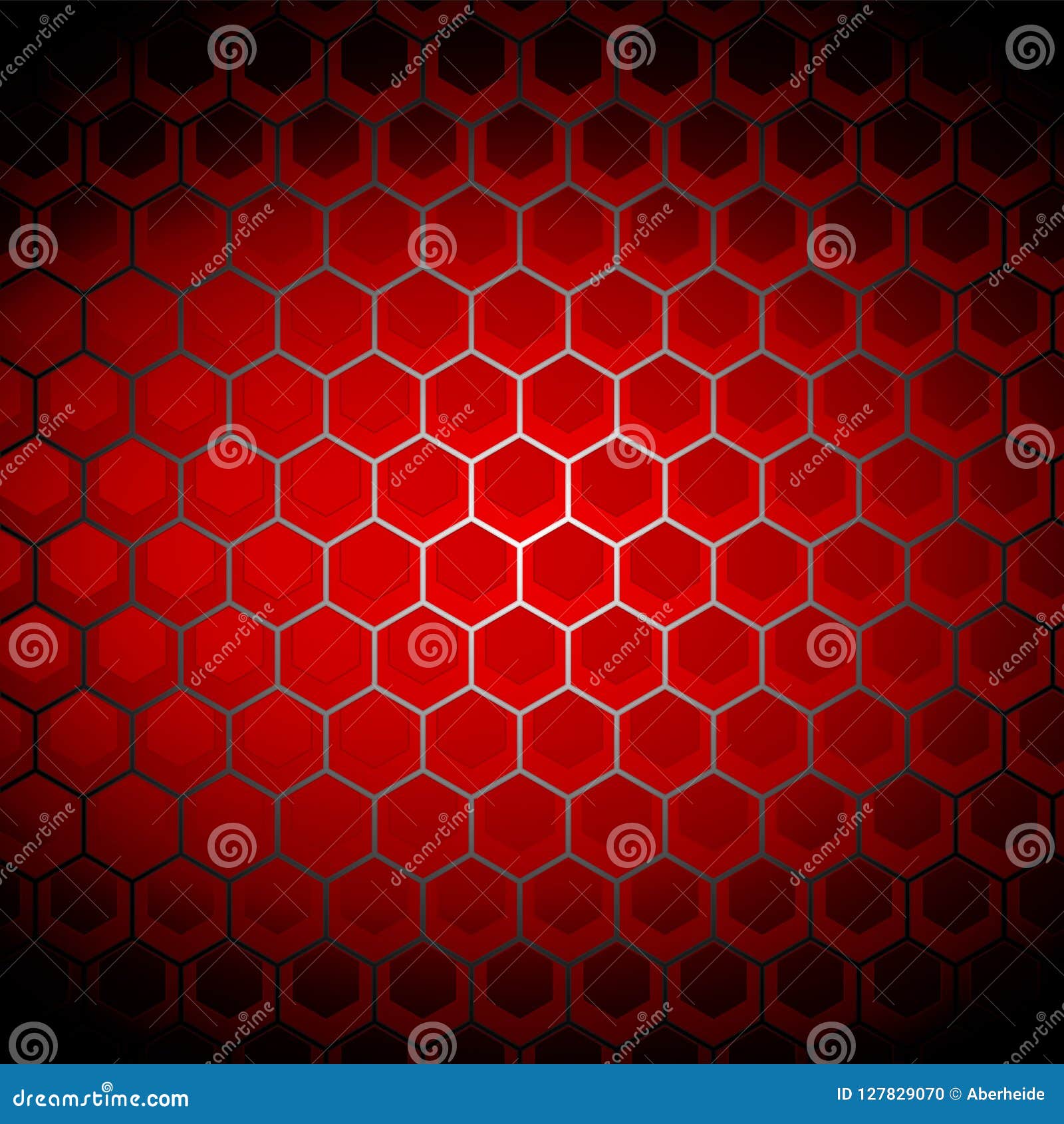 Red honeycomb background stock vector. Illustration of black - 127829070