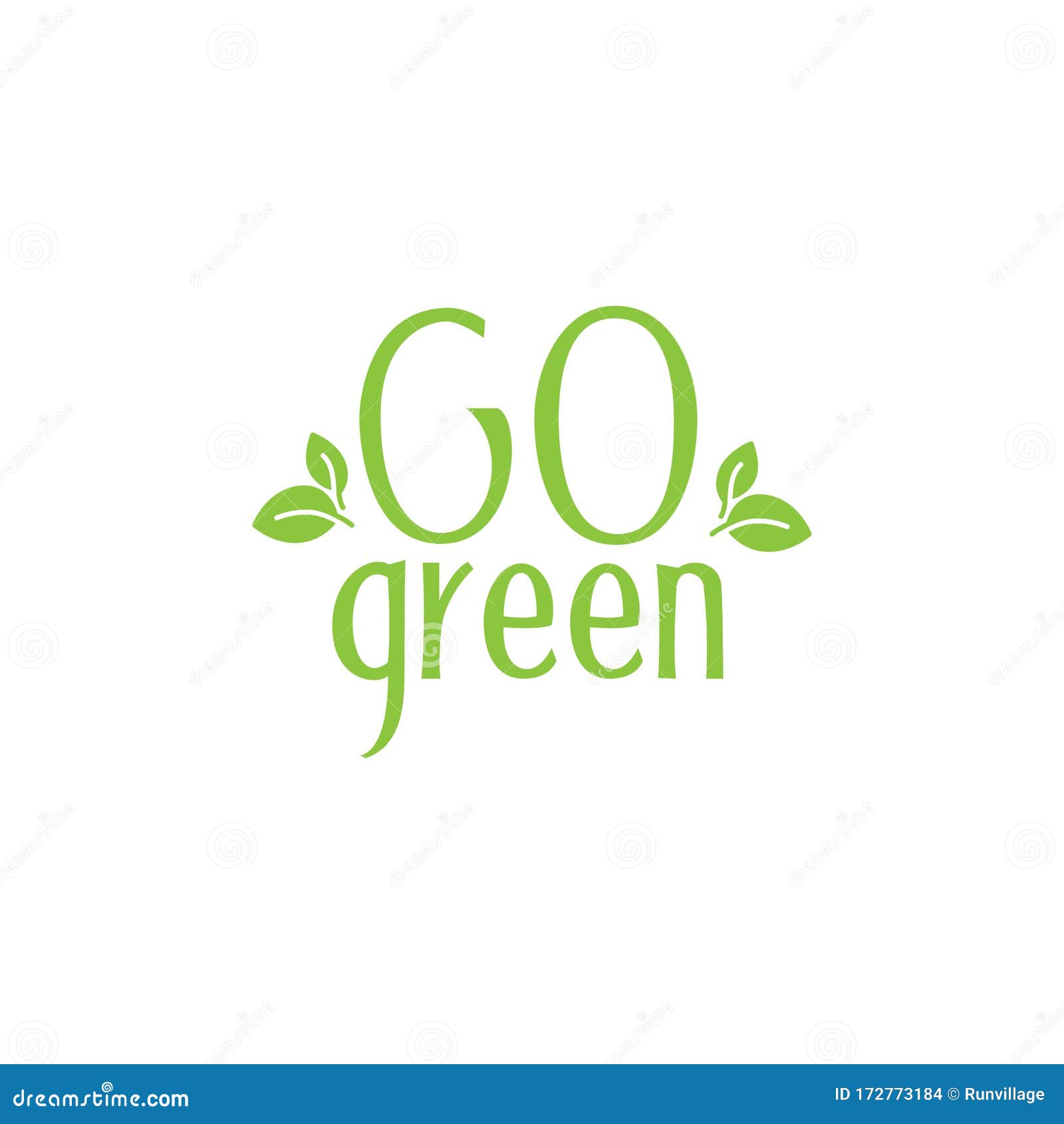 Modern Go Green Environment Label Logo Illustration Stock Vector ...