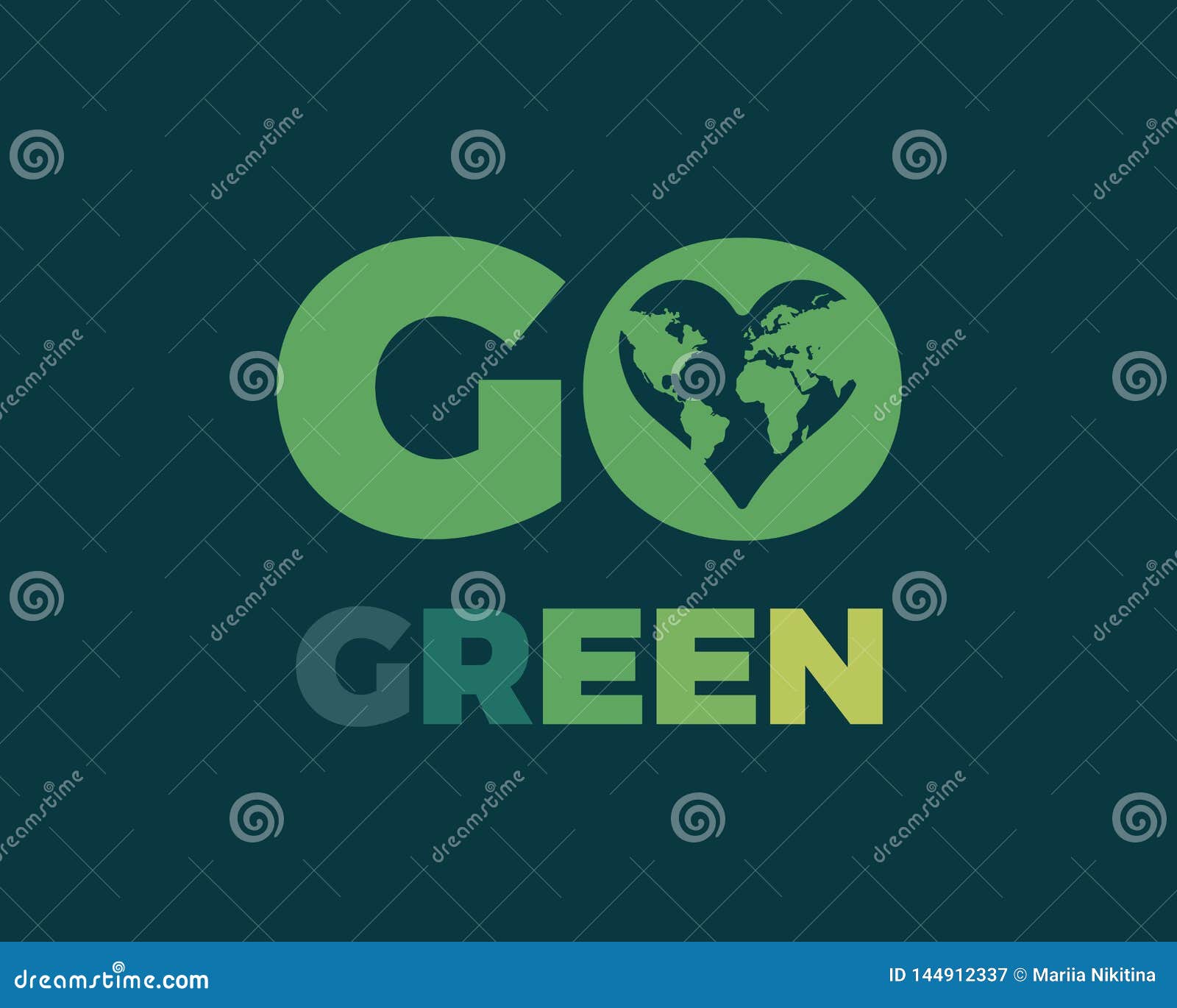 Modern Go Green Environment Label Logo Illustration Stock Vector ...