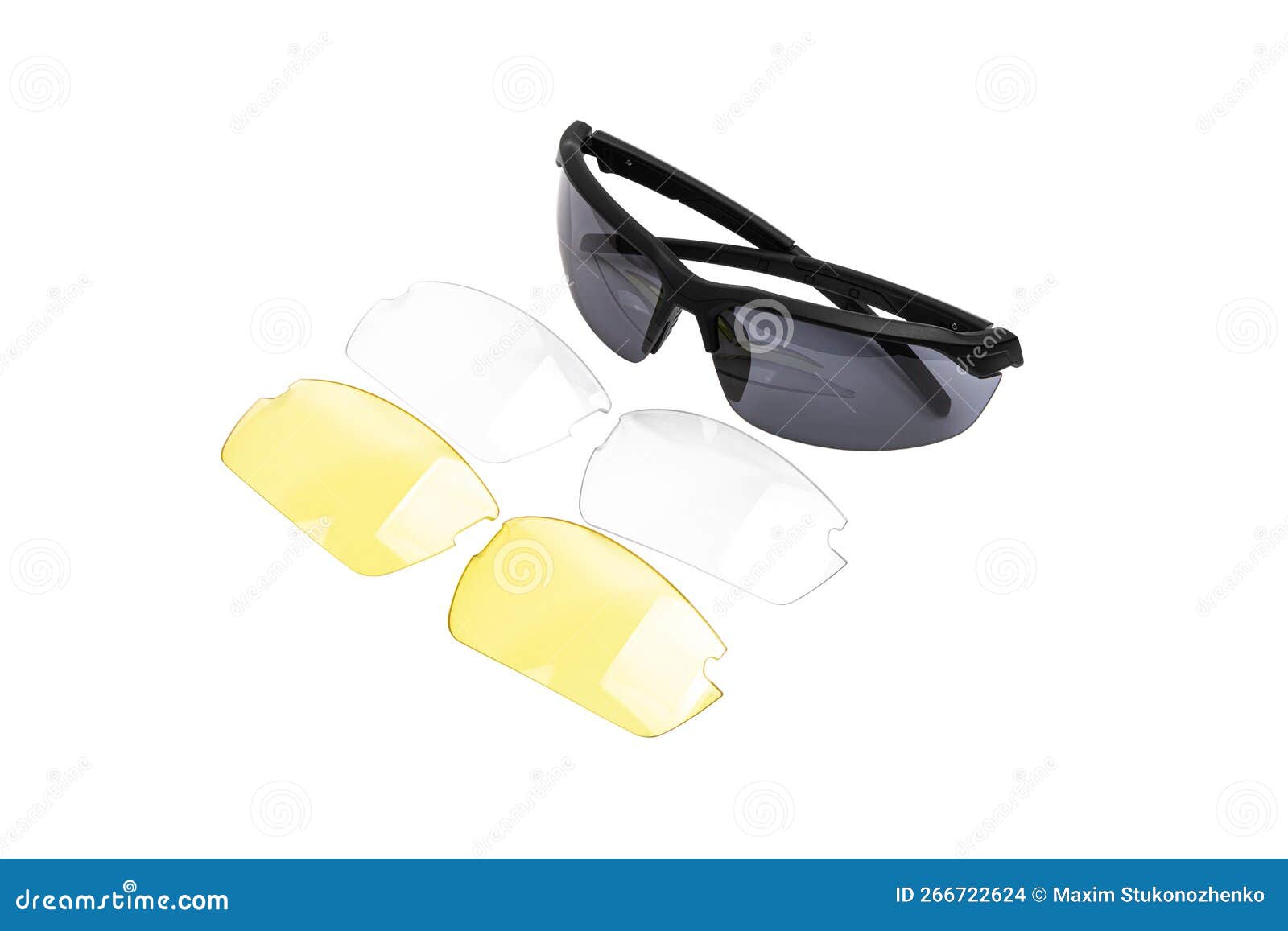 Modern Goggles for Eye Protection. Glasses with Plastic Frames and ...