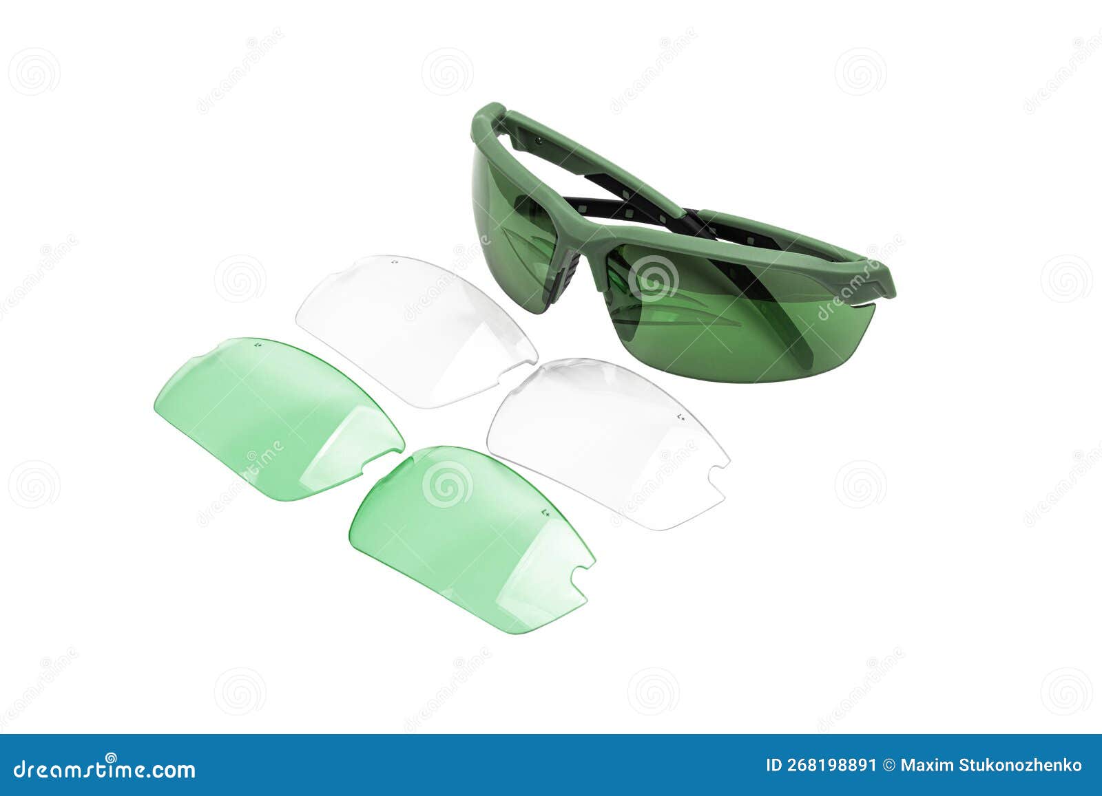 Modern Goggles for Eye Protection. Glasses with Plastic Frames and ...