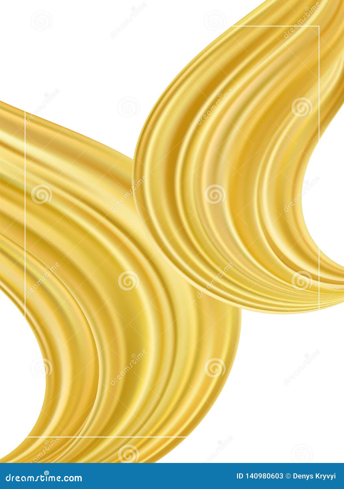 Modern Gold Flow Background. Abstract Wave Liquid Shape Stock Vector ...
