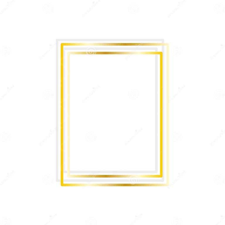 Modern Gold Frame White Background. Gold Abstract Background. Web ...