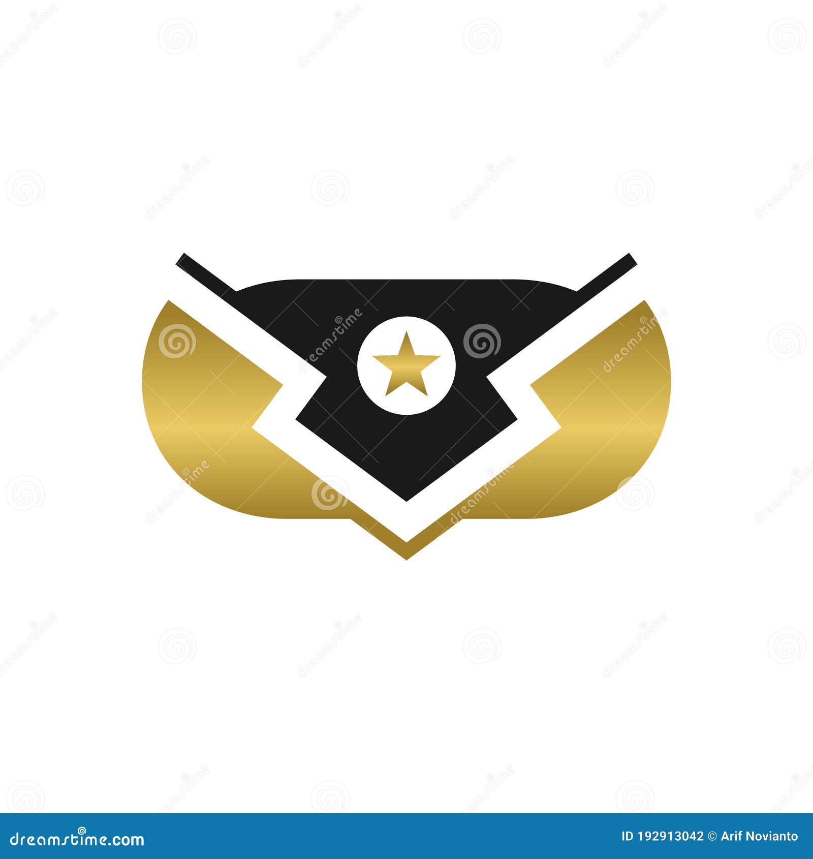 Modern gold shield logo stock vector. Illustration of logo - 192913042