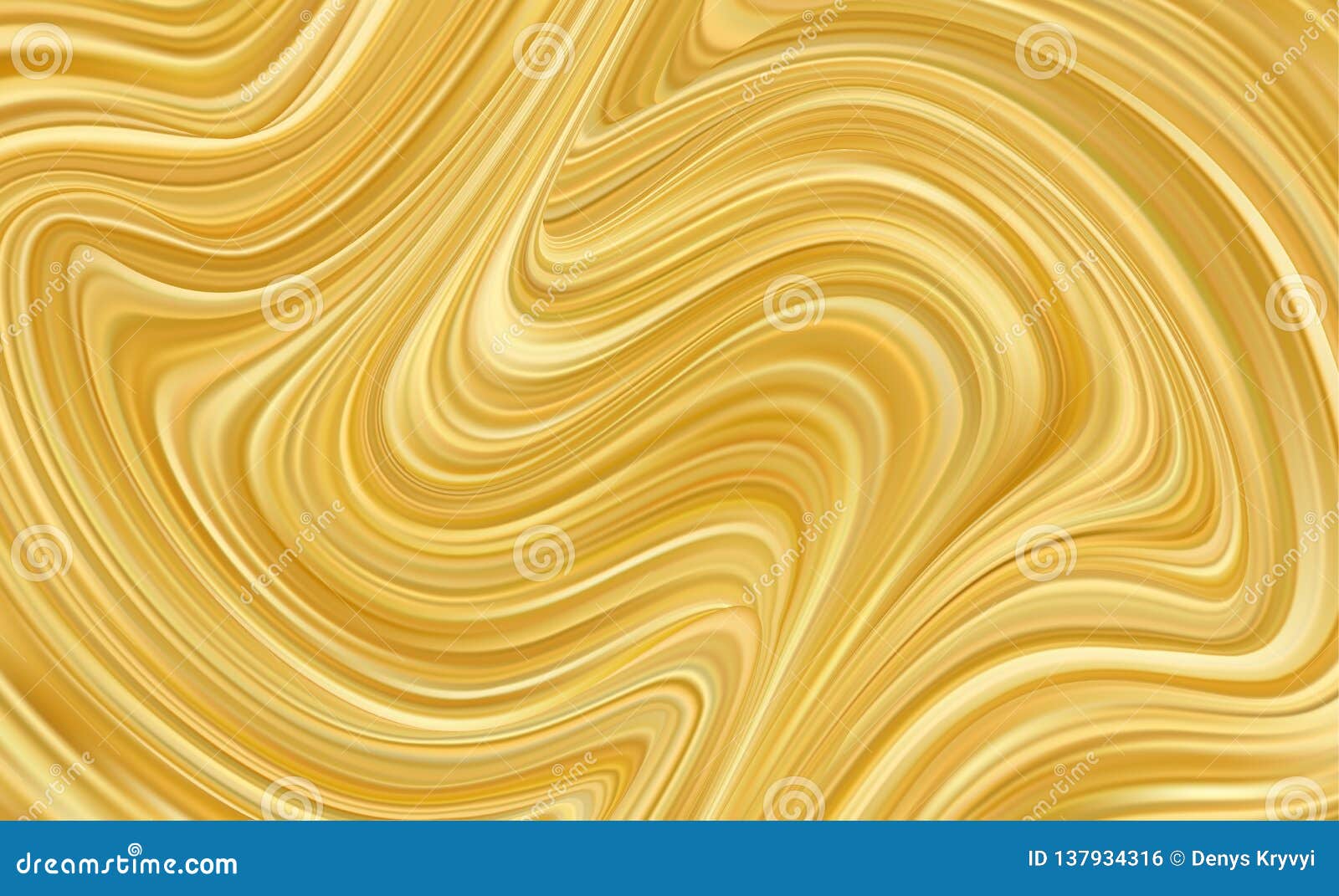 Modern Golden Flow Background. Wavy Gold Liquid Stock Vector ...