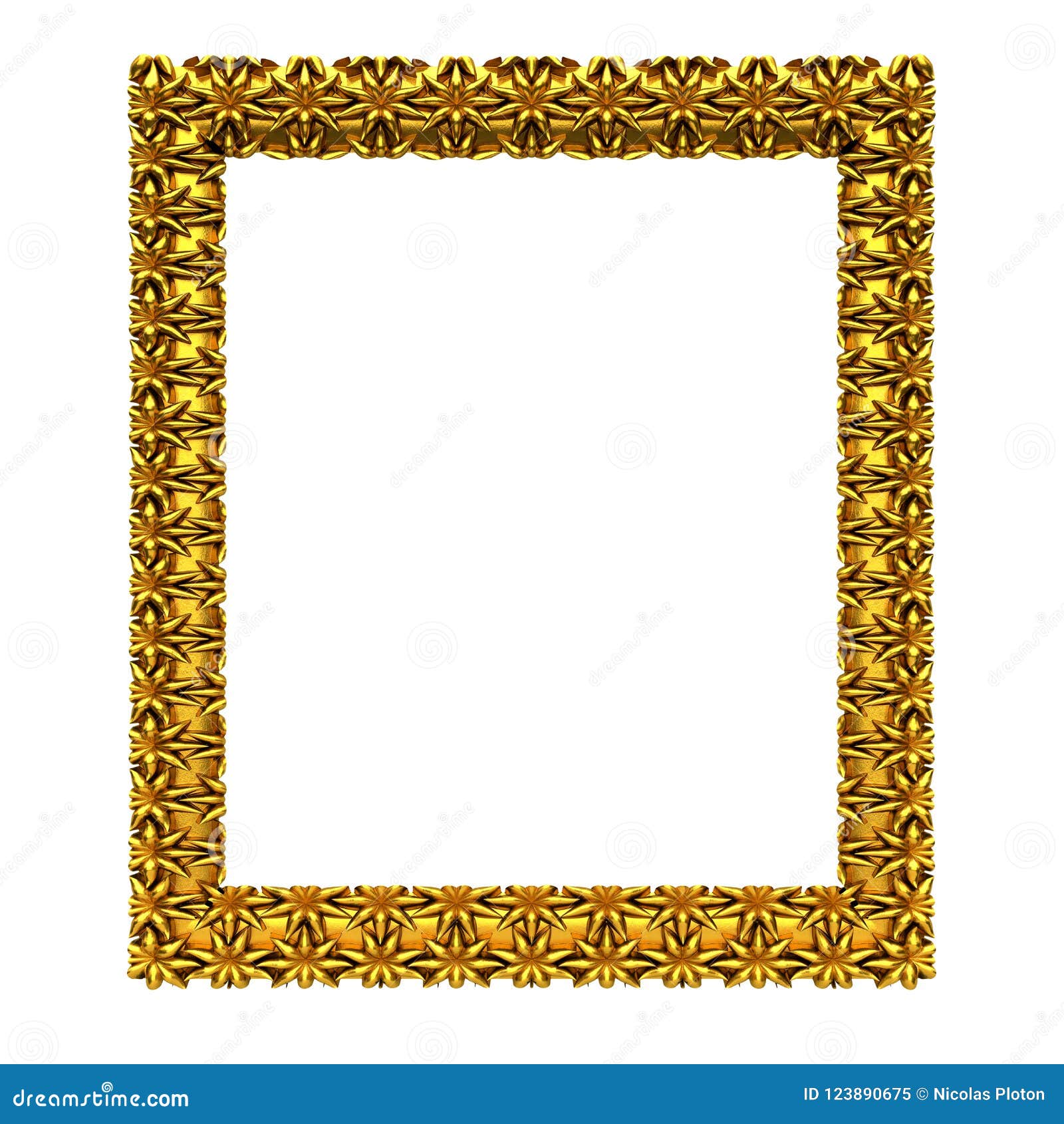 Modern golden frame stock illustration. Illustration of empty - 123890675