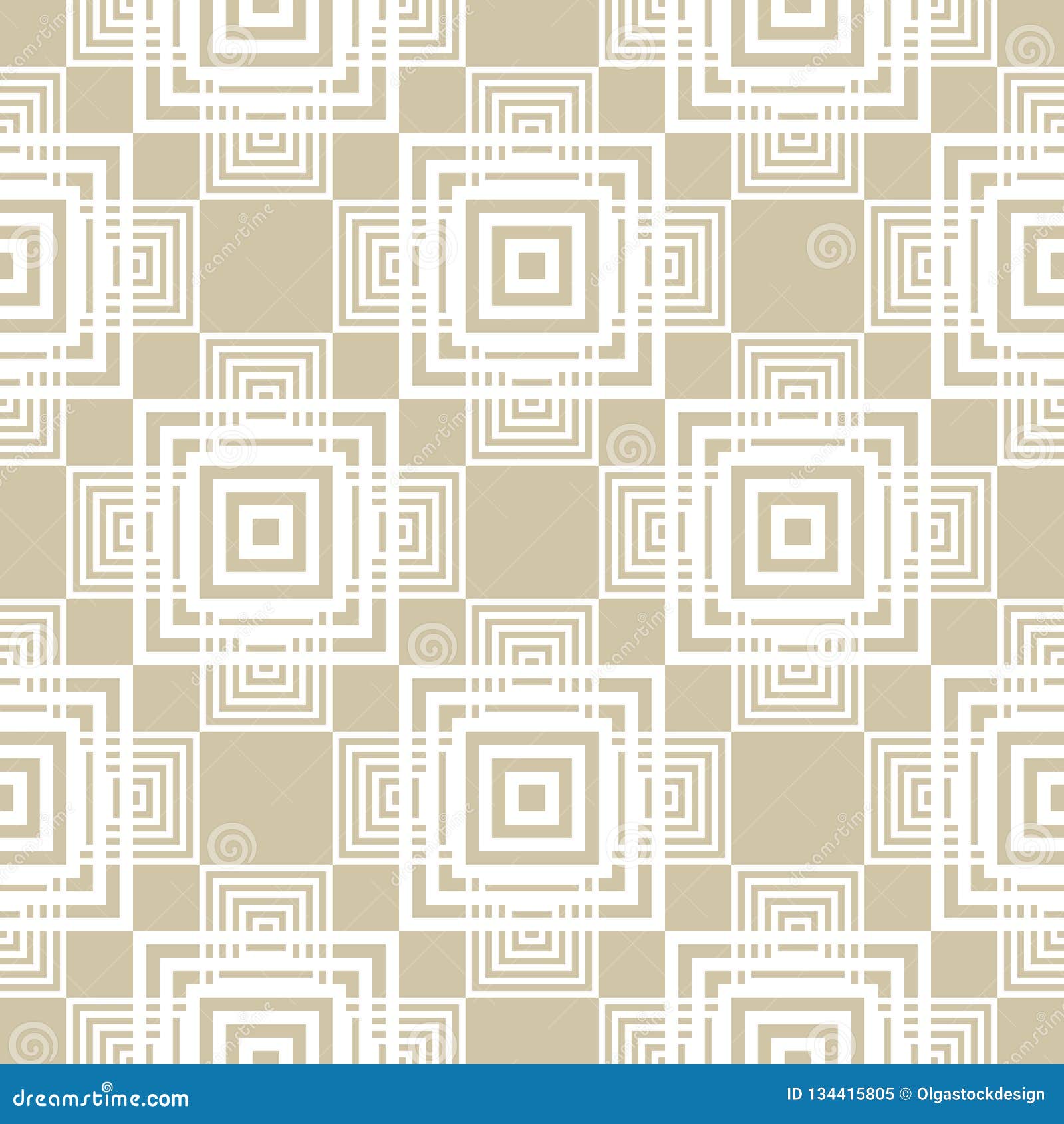 Modern Golden Vector Geometric Seamless Pattern with Squares, Linear ...