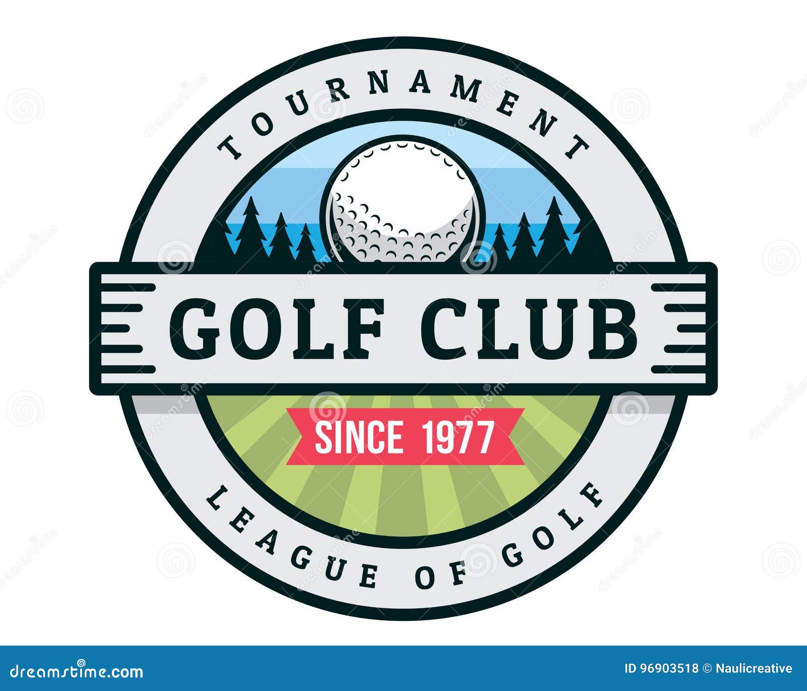 Modern Golf Badge Logo Illustration Stock Vector - Illustration of ...