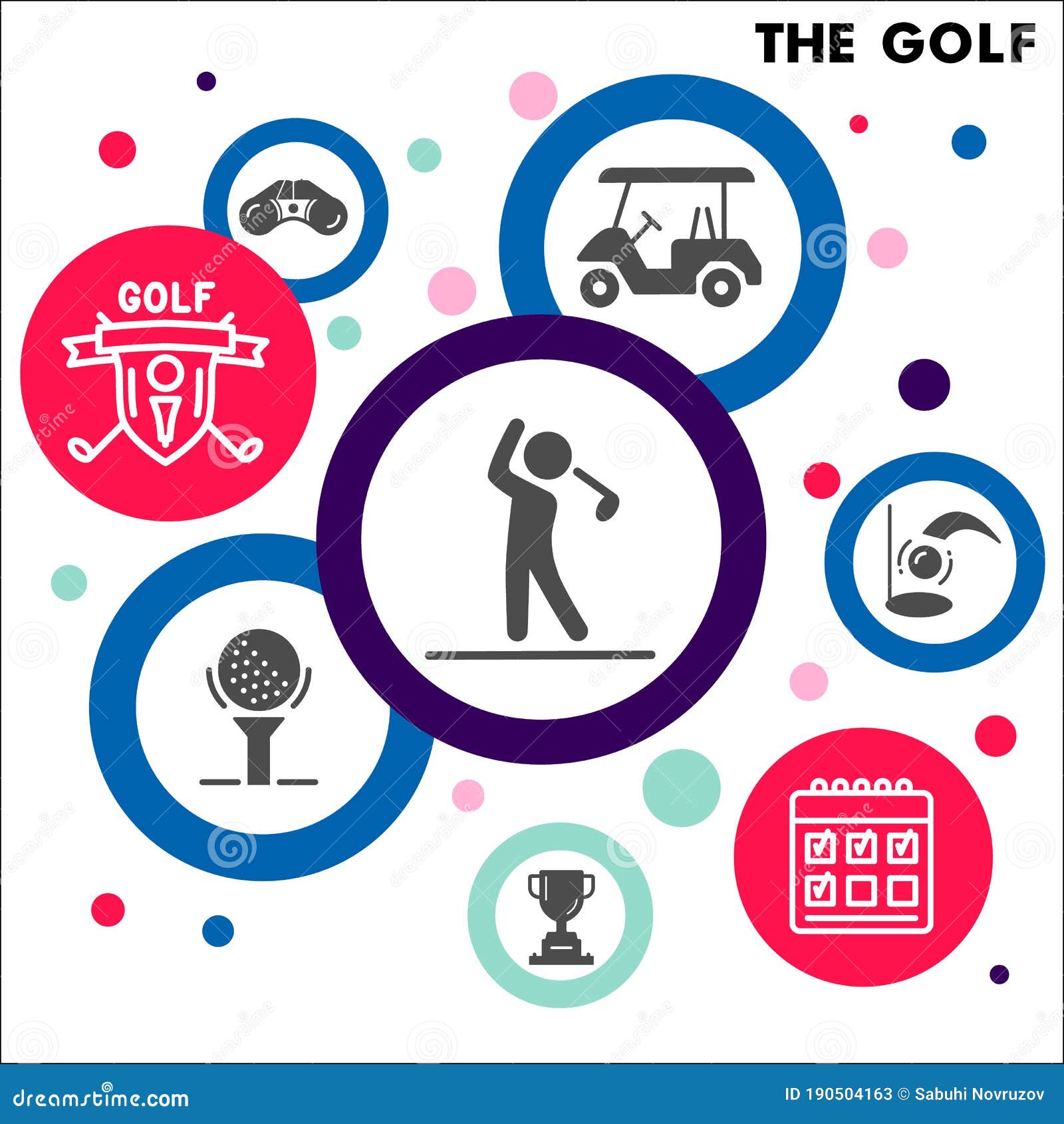 Modern Golf Infographic Design Template. Sports Infographic ...