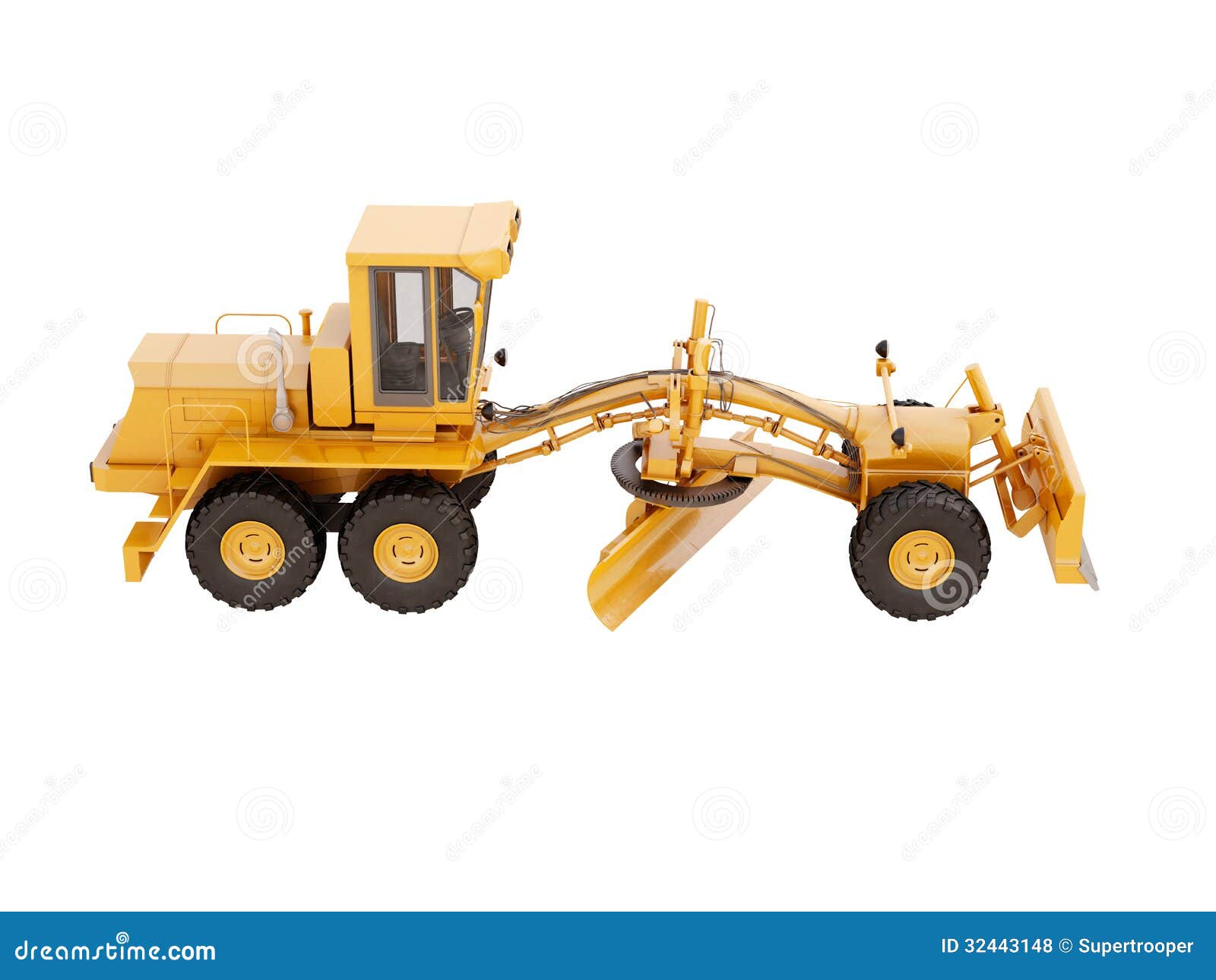 Modern grader isolated stock photo. Image of heavy, finish - 32443148