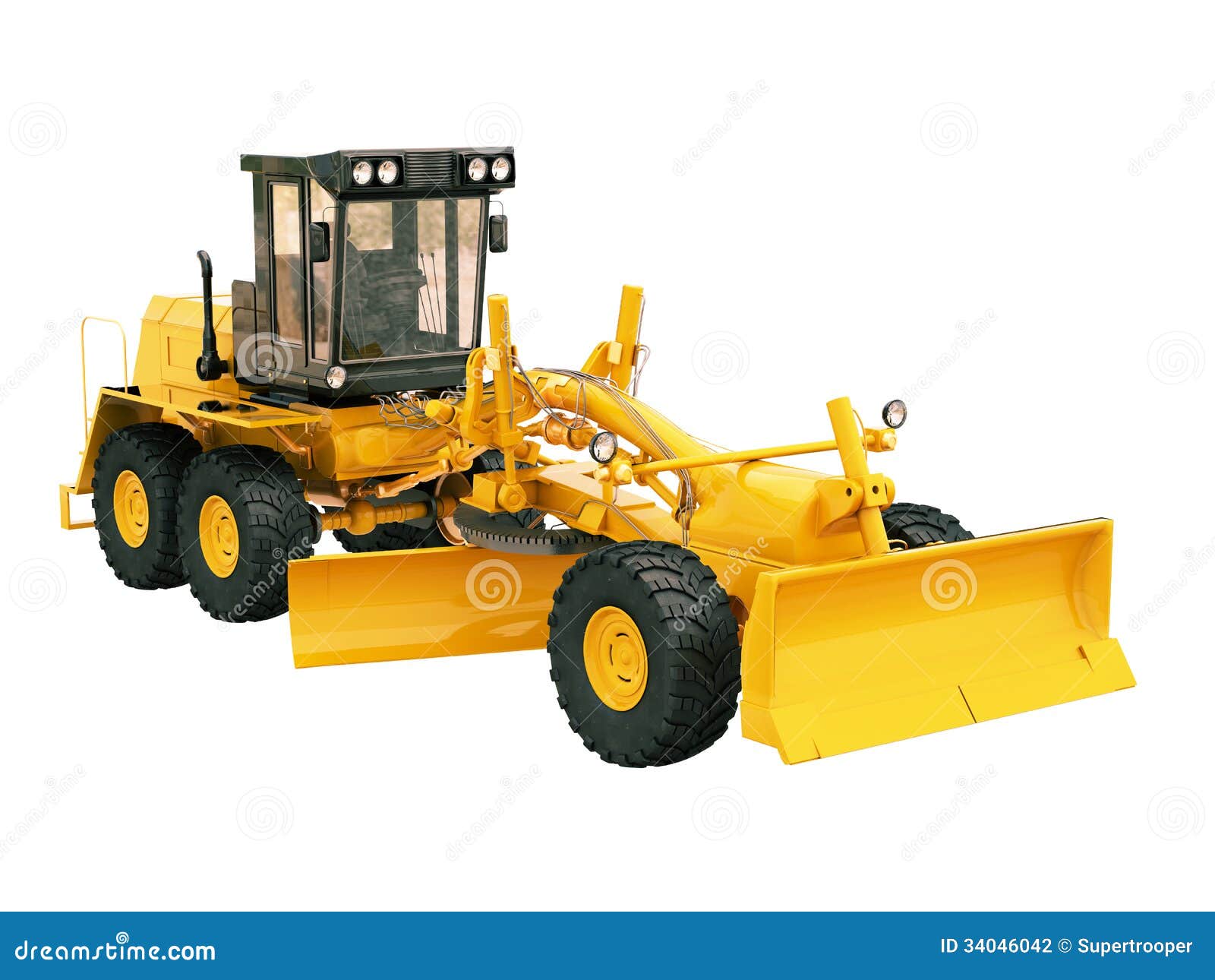 Modern grader isolated stock illustration. Illustration of machinery ...