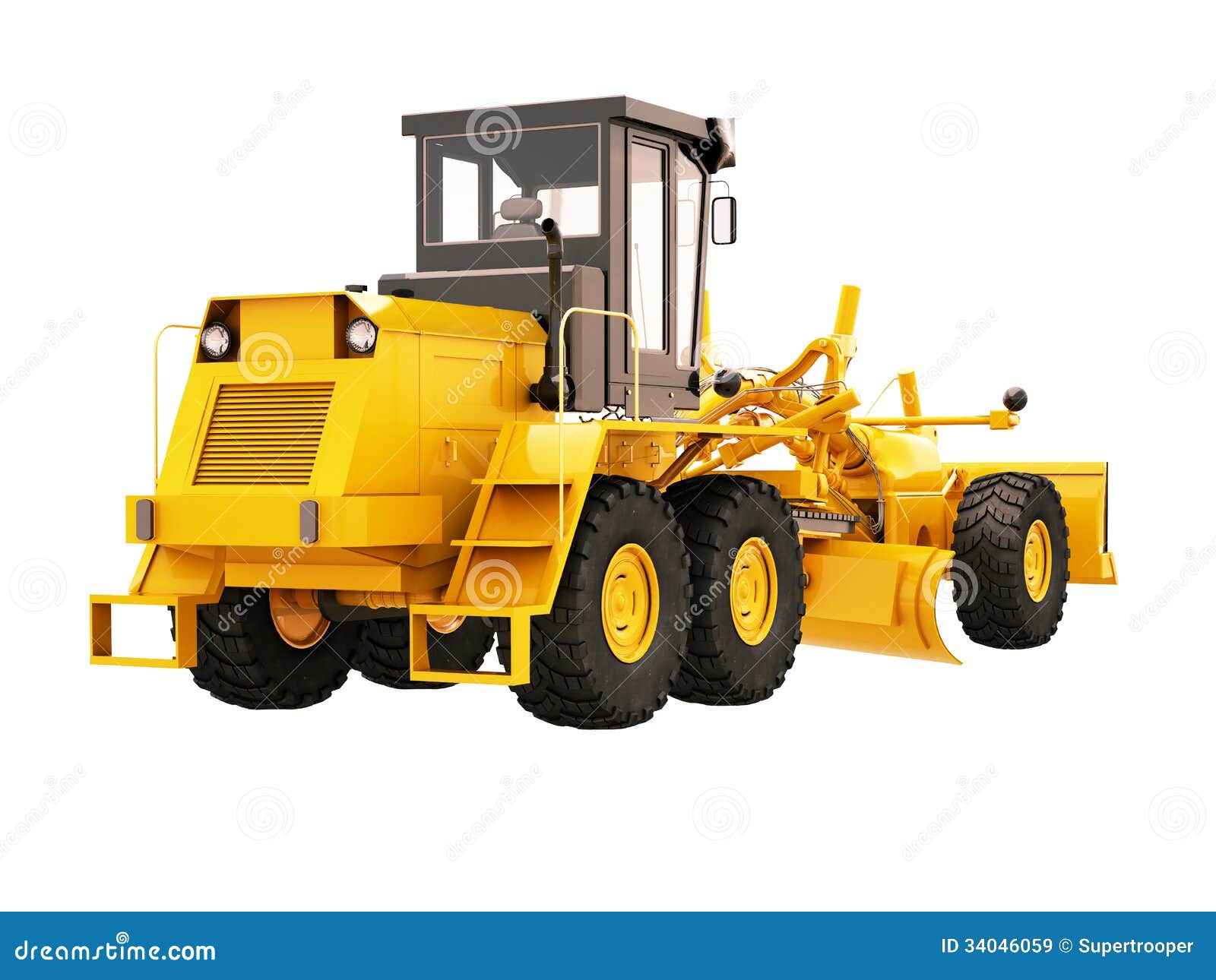 Modern grader isolated stock image. Image of hydraulics - 34046059